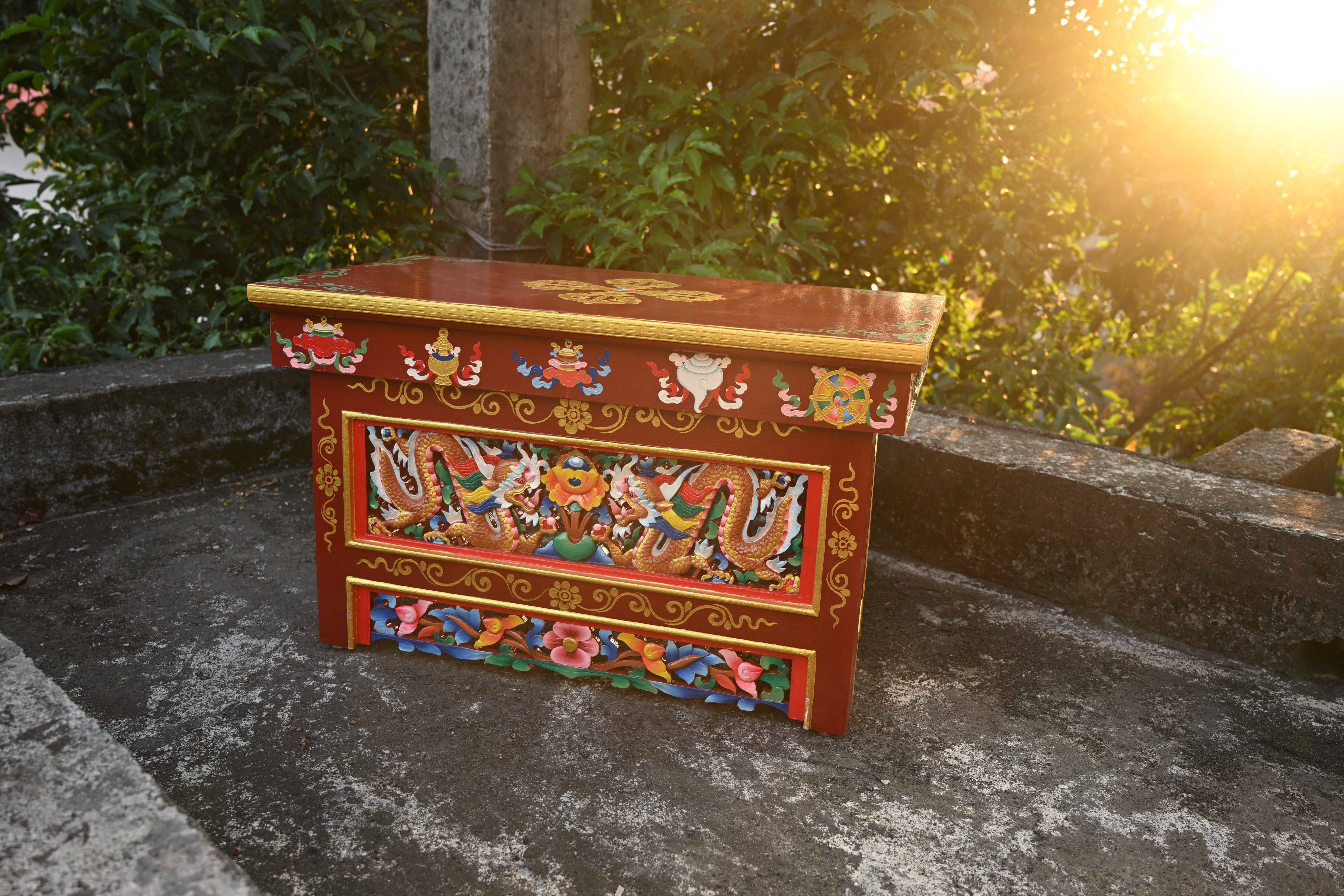Sikkimese Choktse [Handcrafted Wooden Table] – Northeast Handicrafts