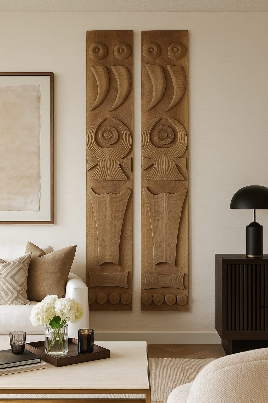 Exotic Naga Tall Wooden Panel [Pair] – Northeast Handicrafts